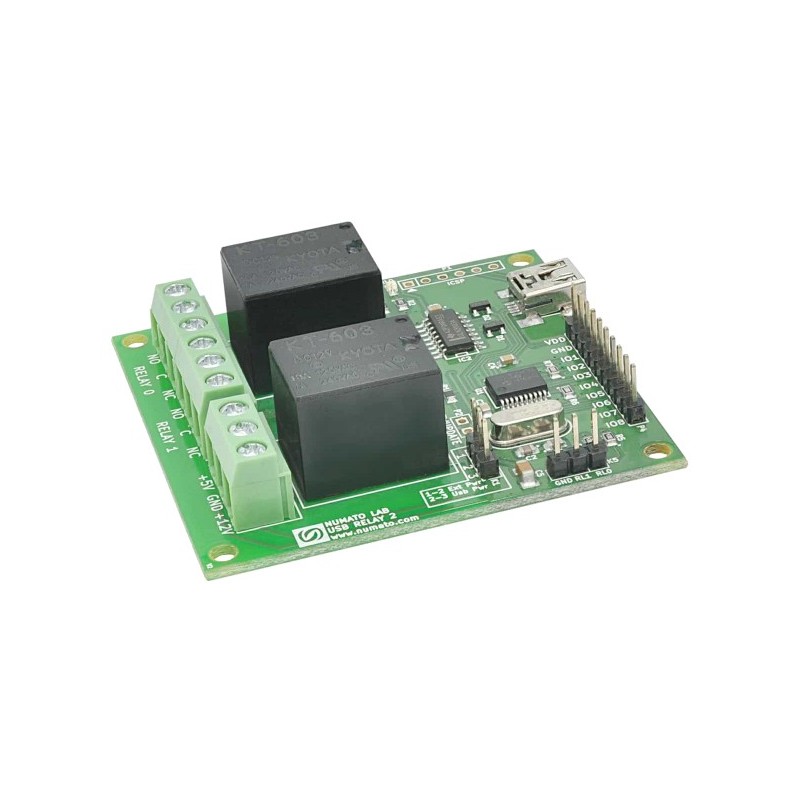 2 Channel USB Relay Module - a module with 2 relays and a USB interface ...