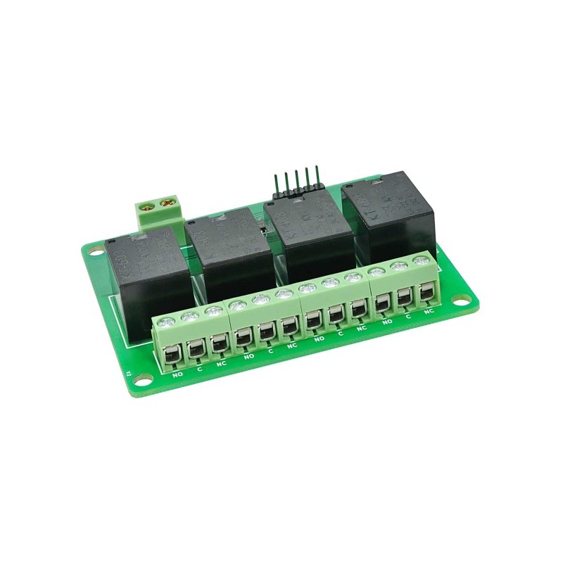4 Channel Relay Controller Board - module with 4 relays - Kamami on ...