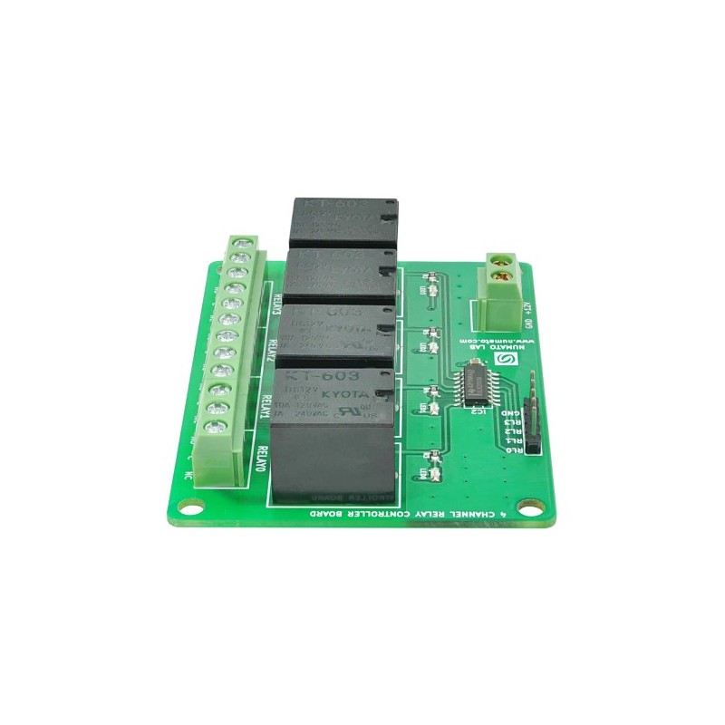 4 Channel Relay Controller Board - module with 4 relays - Kamami on ...