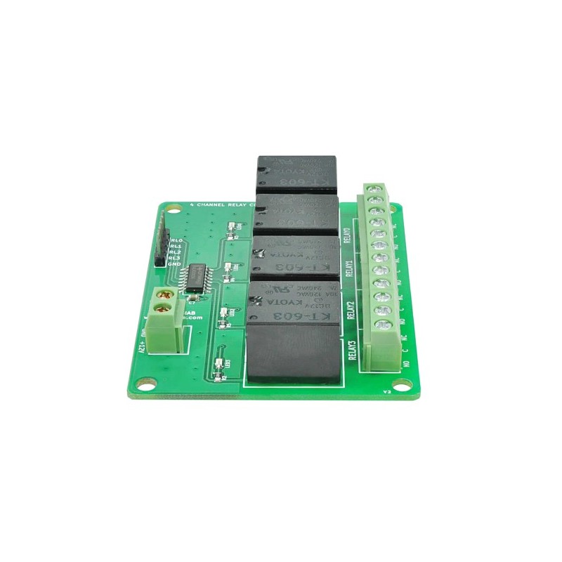 4 Channel Relay Controller Board - module with 4 relays - Kamami on ...