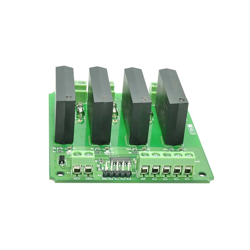 4 Channel Solid State Relay Controller Board - module with 4 SSR DC ...