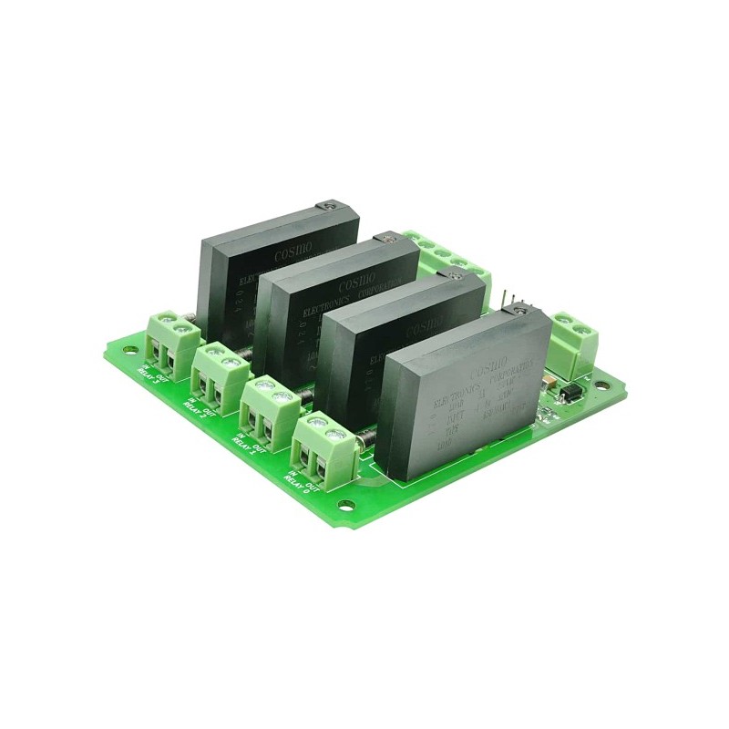 4 Channel Solid State Relay Controller Board - module with 4 SSR AC ...