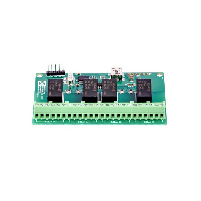 4 Channel USB Powered Relay Module - module with 4 relays and USB interface + enclosure - Kamami ...