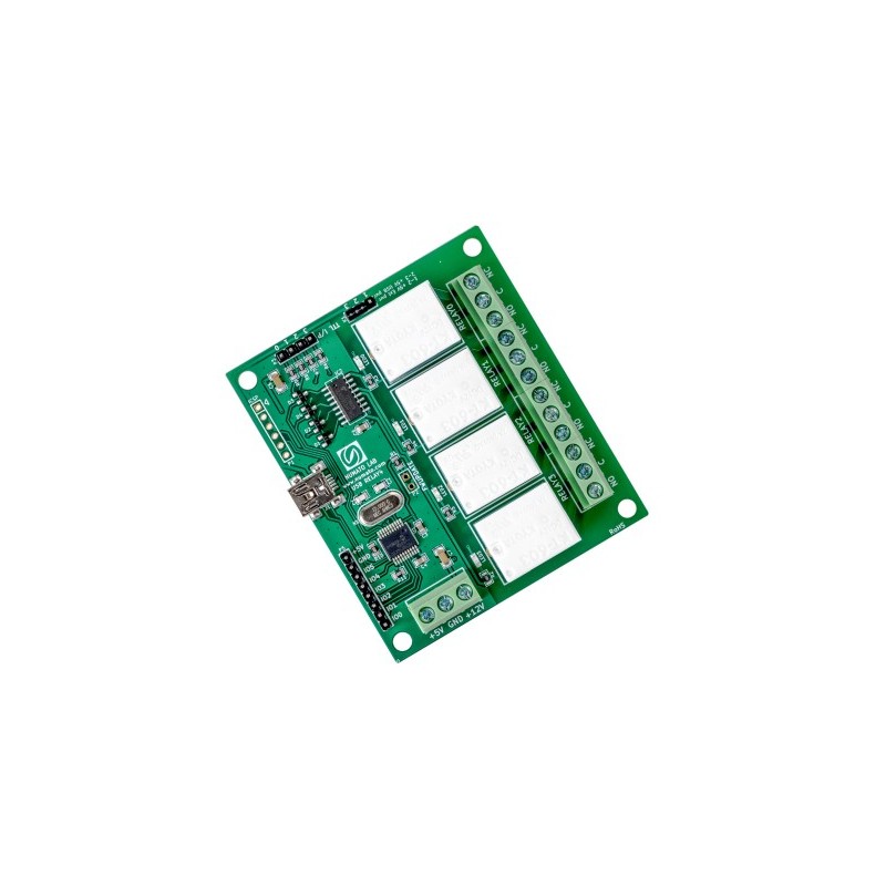4 Channel USB Relay Module - a module with 4 relays and a USB interface ...