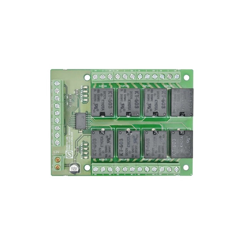 8 Channel Relay Controller Board - module with 8 relays - Kamami on ...