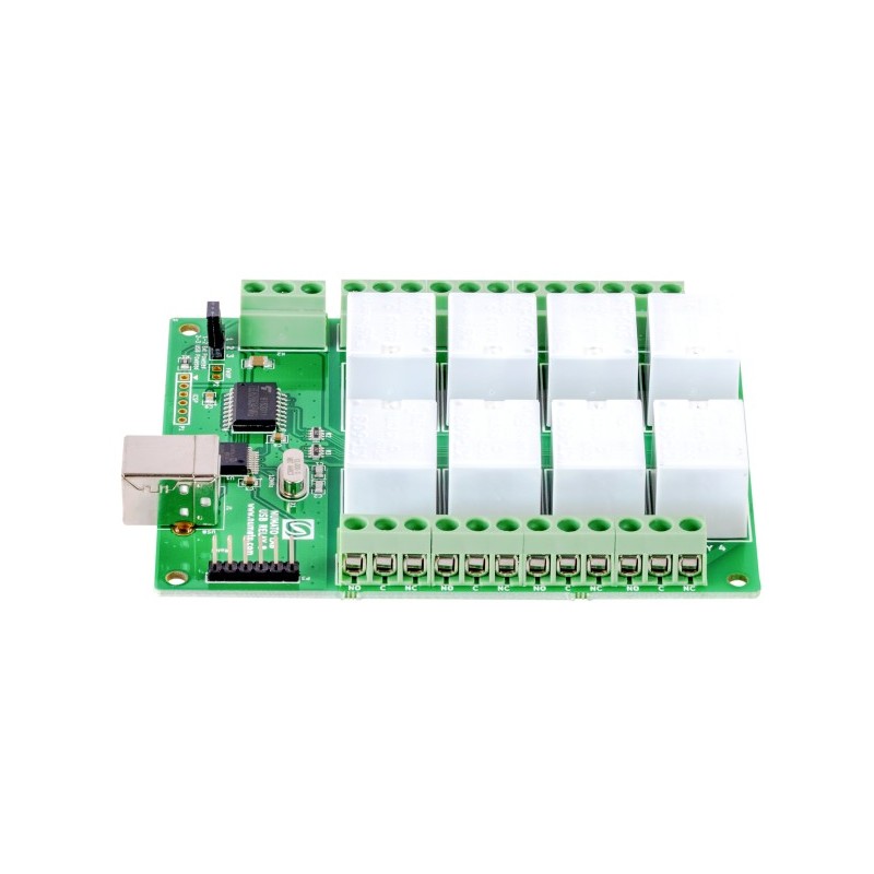 8 Channel USB Relay Module - moduł z 8 przekaźnikami 24V i interfejsem ...