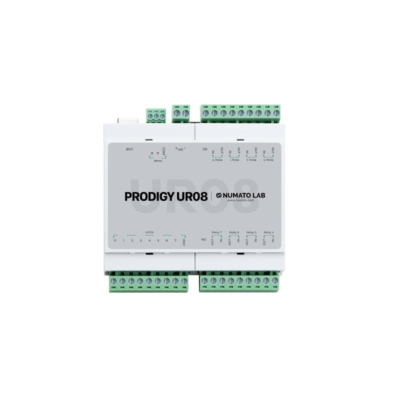 Prodigy UR08 - module with 8 relays and RS485 and USB interface ...