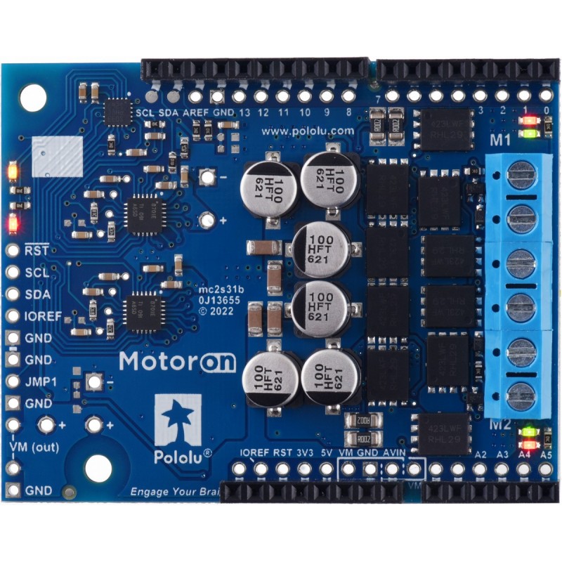 Motoron M2S24v16 Dual High-Power Motor Controller Shield - 2-channel DC ...