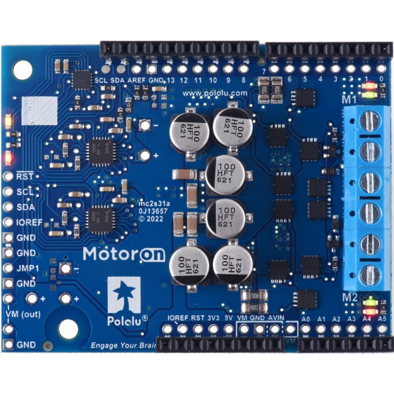Motoron M2S24v14 Dual High-Power Motor Controller Shield - 2-channel DC ...
