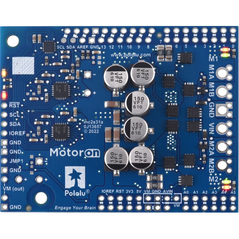 Motoron M2S18v18 Dual High-Power Motor Controller Shield - 2-channel DC ...