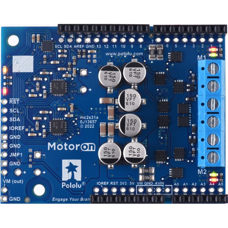 Motoron M2S18v18 Dual High-Power Motor Controller Shield - 2-channel DC ...