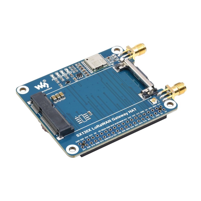 SX1302 868 MHz LoRaWAN-GNSS expansion HAT for Raspberry Pi - Waveshare ...