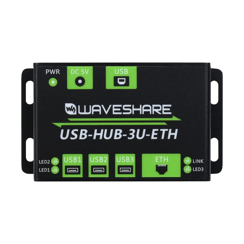 Industrial USB 2.0 3-port Ethernet hub NP - Waveshare 23064 - Kamami on ...