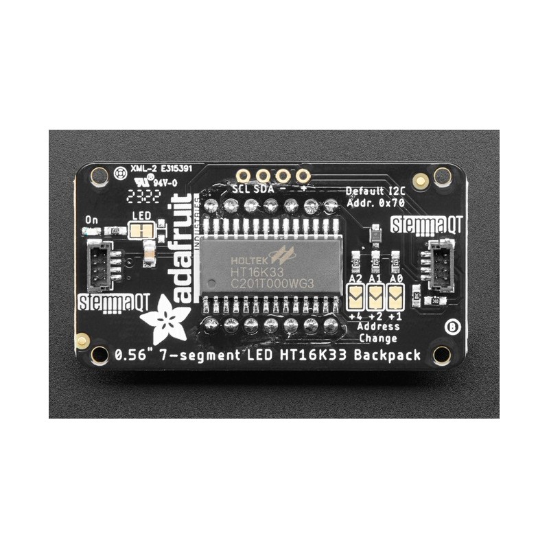 STEMMA QT 0.56" 4-Digit 7-Segment Display - 7-segment LED display with ...