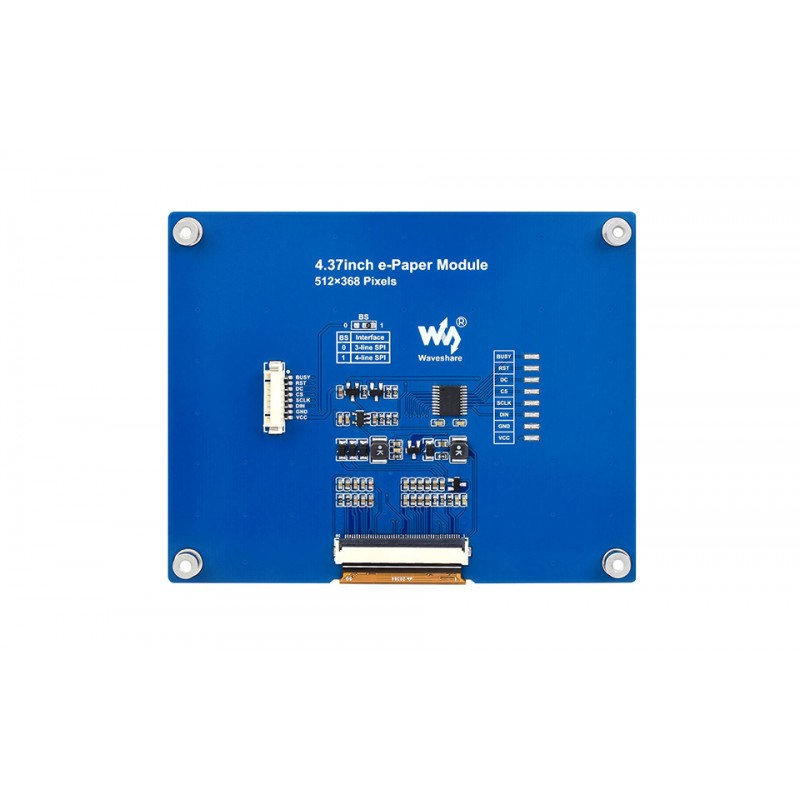 e-Paper E-Ink 4-color display module 4.37" 512x368 (G) - Waveshare ...