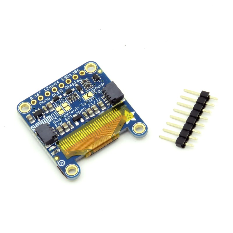 STEMMA QT Monochrome 0.96" 128x64 I2C OLED - module with OLED display 0 ...