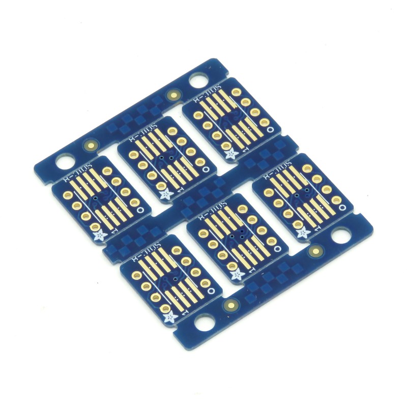 SMT Breakout PCB for SOIC-8, MSOP-8 or TSSOP-8 - 6 Pack! - sklep Kamami