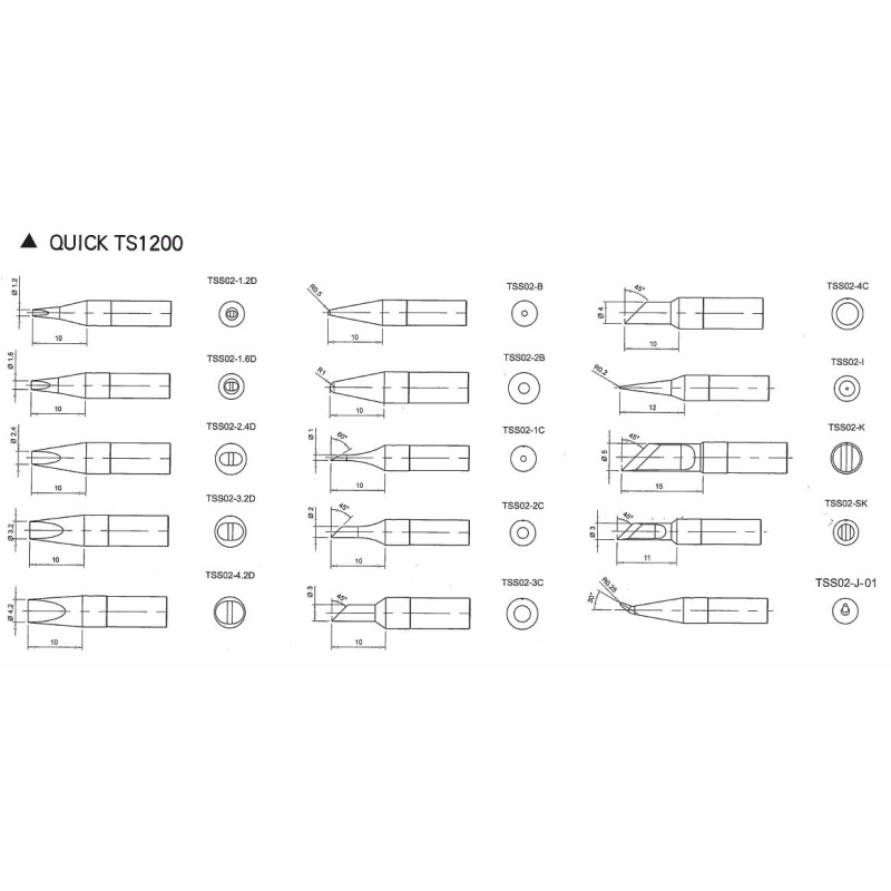 QUICK TSS02-2B soldering tip Quick TS1200 - Kamami on-line store