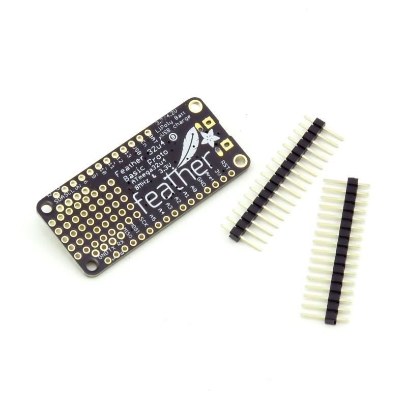 Adafruit Feather 32u4 Basic Proto - board with ATmega32u4 ...