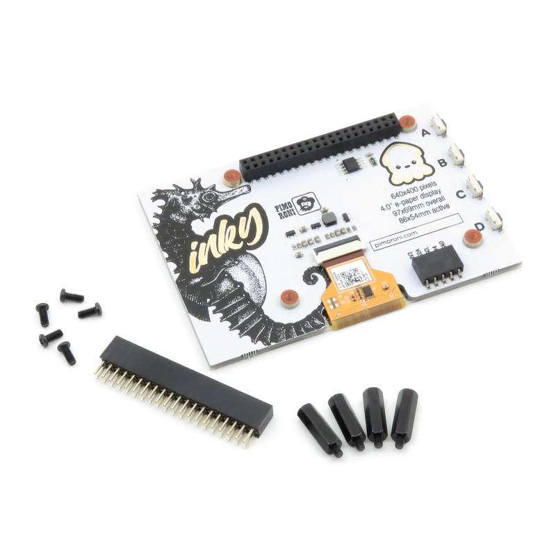 Inky Impression 4" - moduł z 7-kolorowym wyświetlaczem e-Paper 4 ...