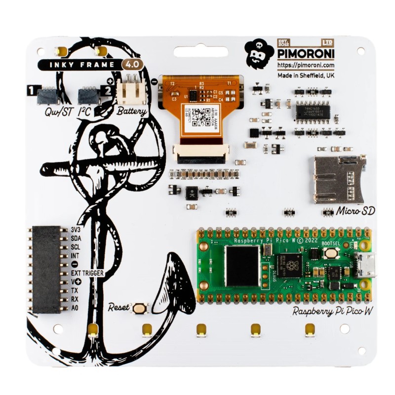 Inky Frame 4" - module with 7-color e-Paper 4" 640x400 display and ...