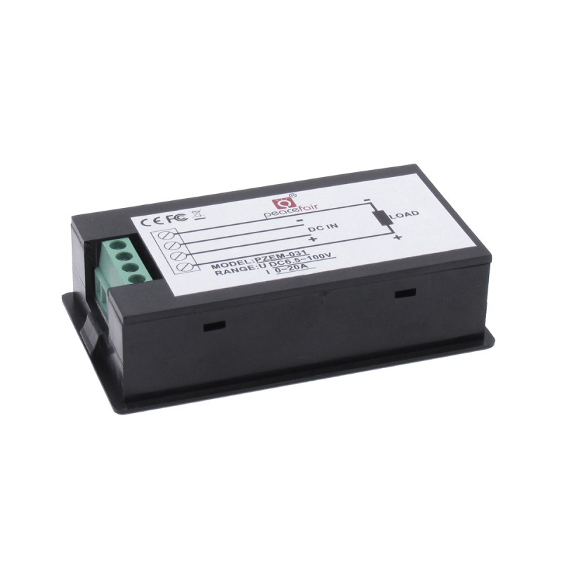 Adafruit Panelowy miernik napięcia (6,5-100V) i natężenia (0-20A) z LCD ...