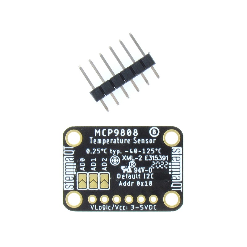 STEMMA QT MCP9808 High Accuracy I2C Temperature Sensor - module with a temperature sensor ...