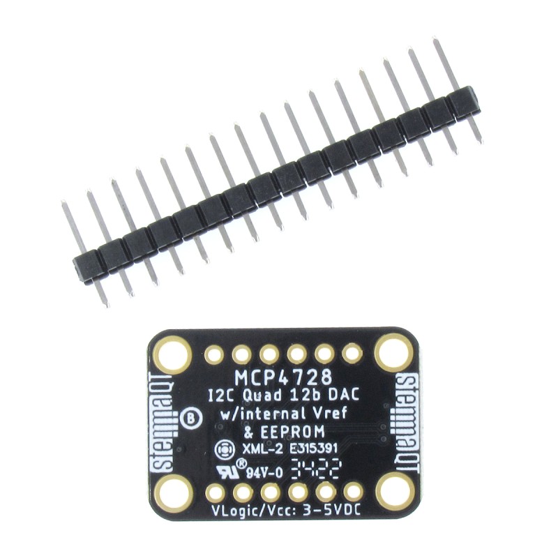 STEMMA QT MCP4728 Quad DAC - moduł z 4-kanałowym konwerterem DAC ...