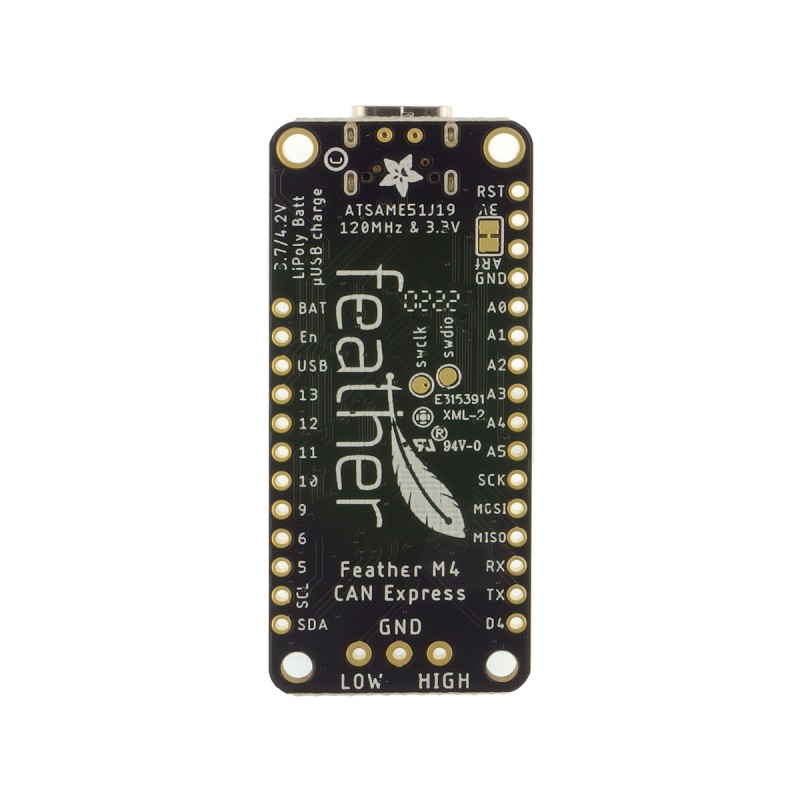 Feather M4 CAN Express - development kit with ATSAME51 microcontroller ...