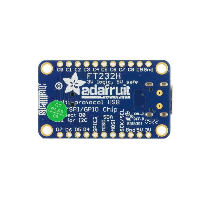 Adafruit FT232H Breakout - General Purpose USB to GPIO+SPI+I2C - Kamami ...