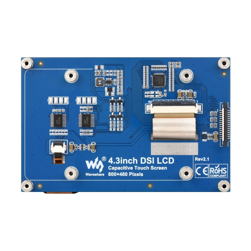 Wyświetlacz QLED DSI 4,3" 800x480 z panelem dotykowym 4.3inch DSI QLED ...