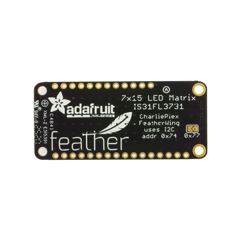 15x7 CharliePlex LED Matrix Display FeatherWing - COOL WHITE - Kamami ...