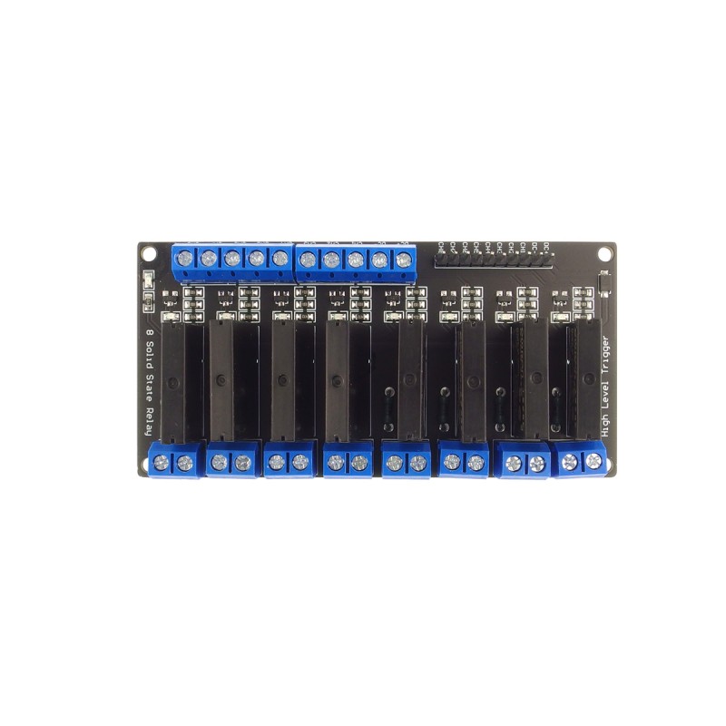 8-channel SSR relay module 240V/2A triggered by high state - Kamami on ...
