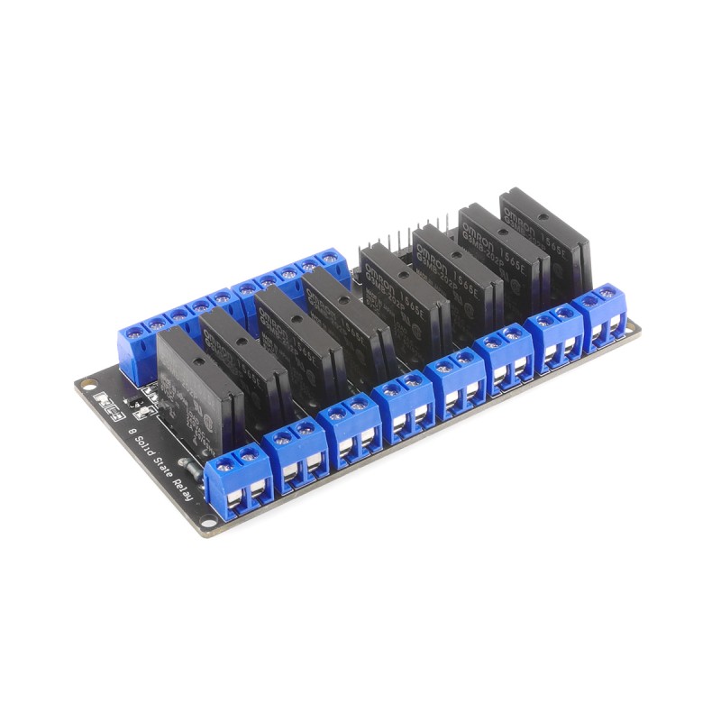 8-channel SSR relay module 240V/2A triggered by high state - Kamami on ...