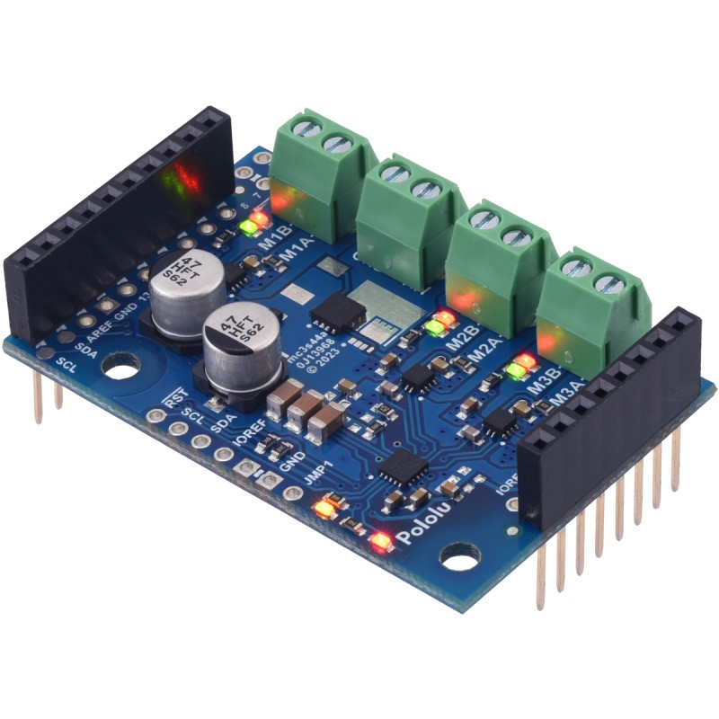 Motoron M3S550 Triple Motor Controller Shield - 3-channel DC motor ...