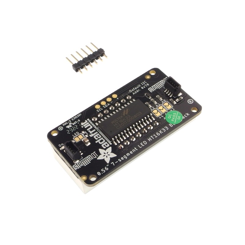 STEMMA QT 0.56" 4-Digit 7-Segment Display - 7-segment LED display with ...