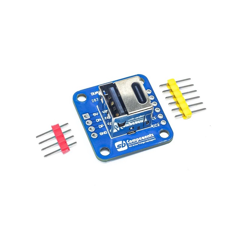 Dual USB Breakout - module with USB type C and USB type A connectors ...