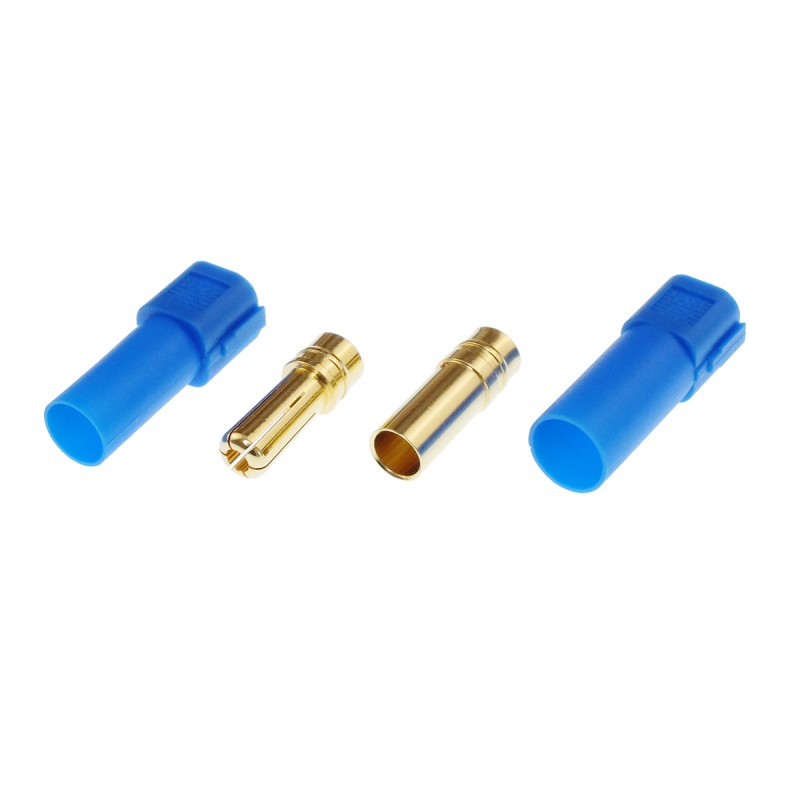 XT150 - high-current connector (plug + socket + contacts) - blue ...