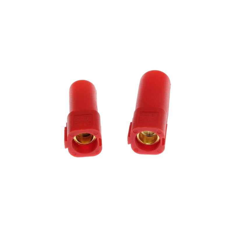 XT150 - high-current connector (plug + socket + contacts) - red ...