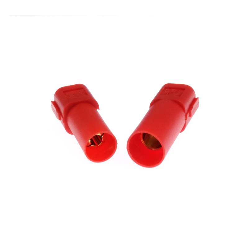 XT150 - high-current connector (plug + socket + contacts) - red ...
