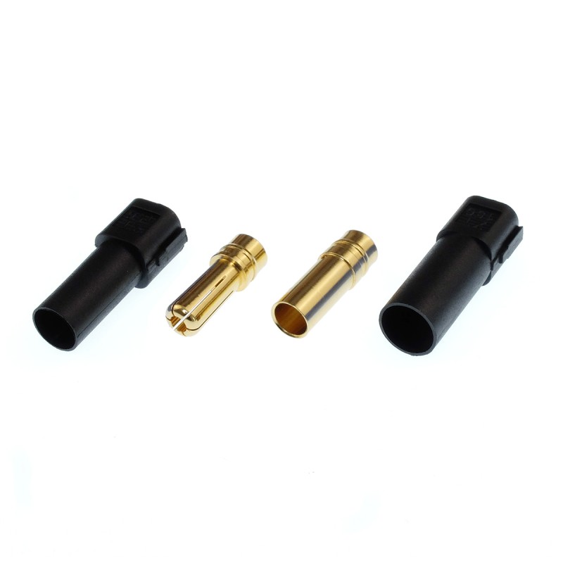 XT150 - high-current connector (plug + socket + contacts) - black ...