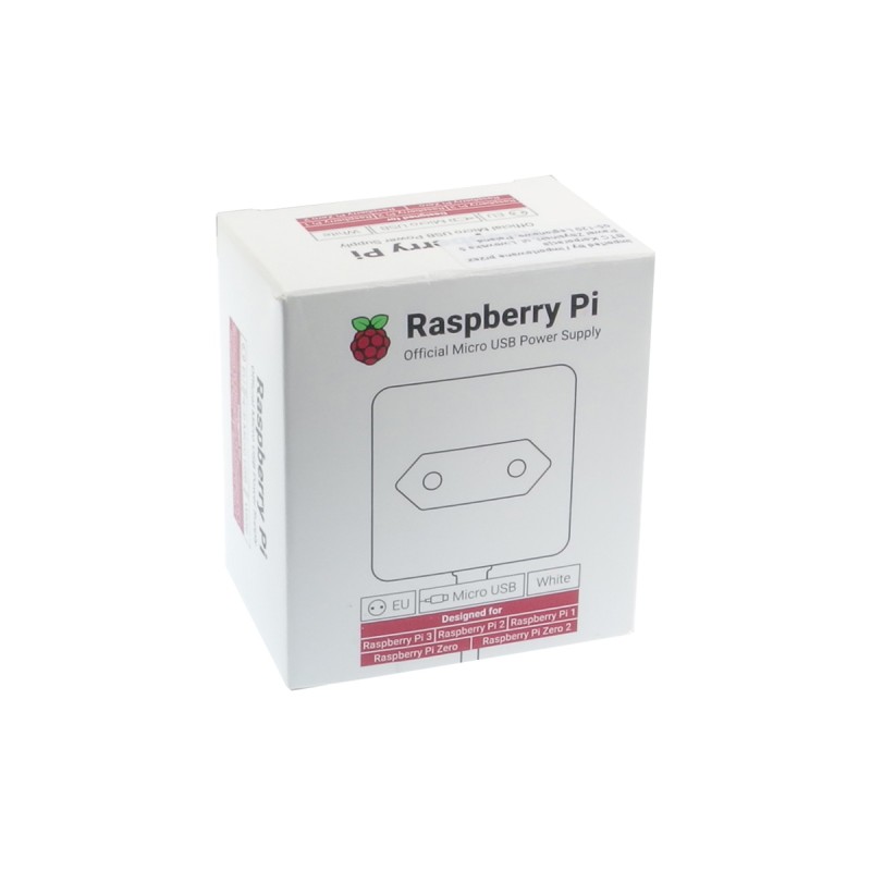 Official power supply for Raspberry Pi 5V 2,5A microUSB (EU) - Kamami ...
