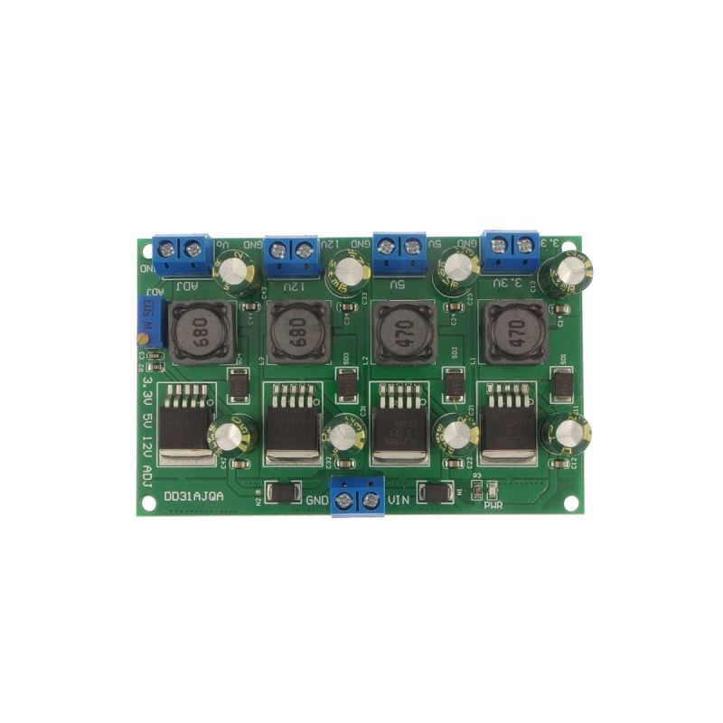 Four-channel Step-Down Converter Module 3A 3.3V 5V 12V 2-28V - Kamami ...