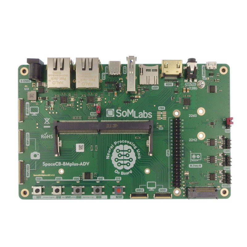 SpaceCB-8Mplus-ADV v.1.2 - base board for SpaceSOM-8MPlus modules - Kamami on-line store
