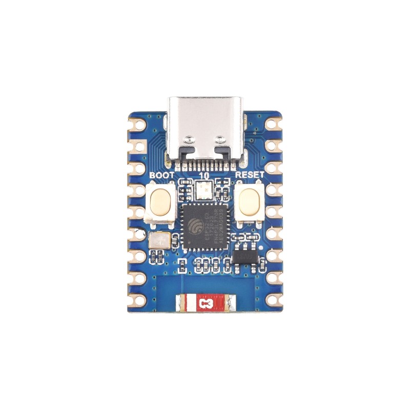 ESP32-C3-Zero-M board with ESP32-C3FH4 Wi-Fi module and connectors - Waveshare 25532 - Kamami on ...