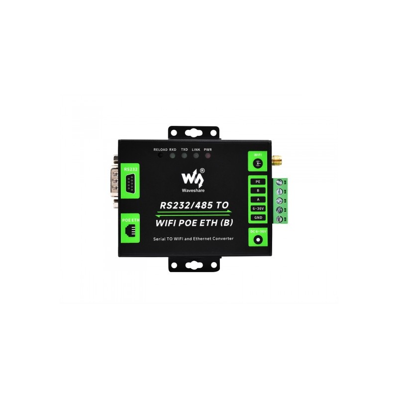 RS232/485 TO WIFI POE ETH (B) - przemysłowy konwerter RS232/485 ...