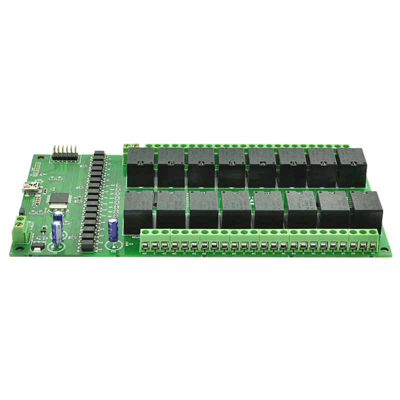 16 Channel USB Relay Module - moduł z 16 przekaźnikami 24V i ...