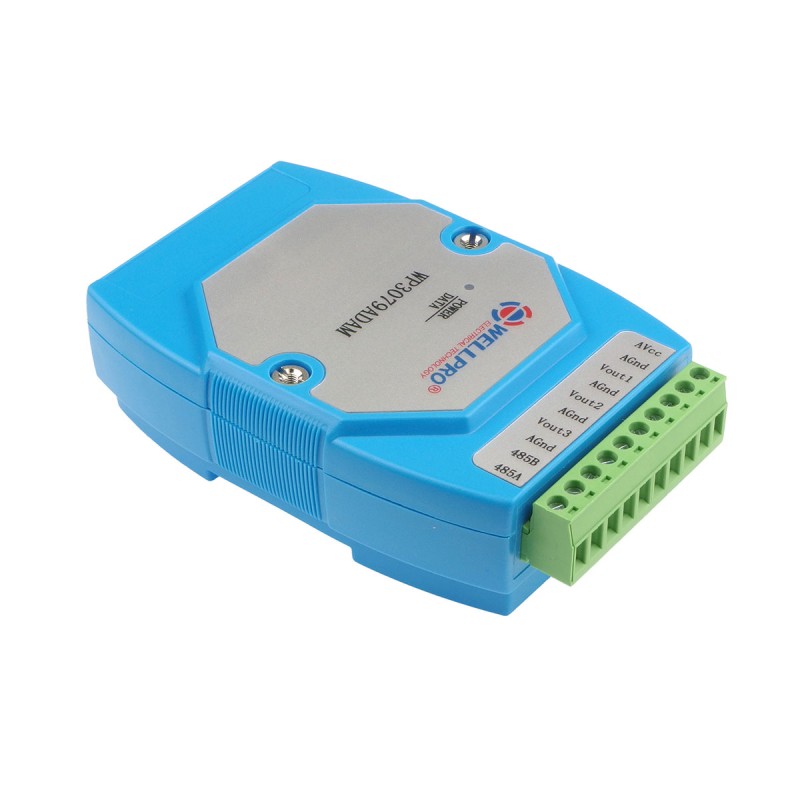 WP3079ADAM - 0-10V analog output module with RS485 Modbus RTU interface ...