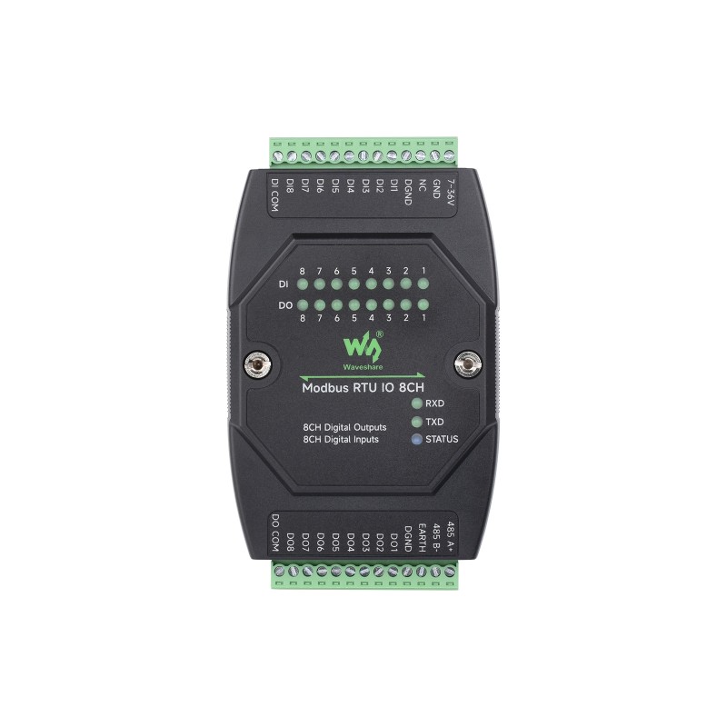Moduł Modbus RTU IO 8CH z 8 kanałami wejść/wyjść 5-36V i interfejsem ...