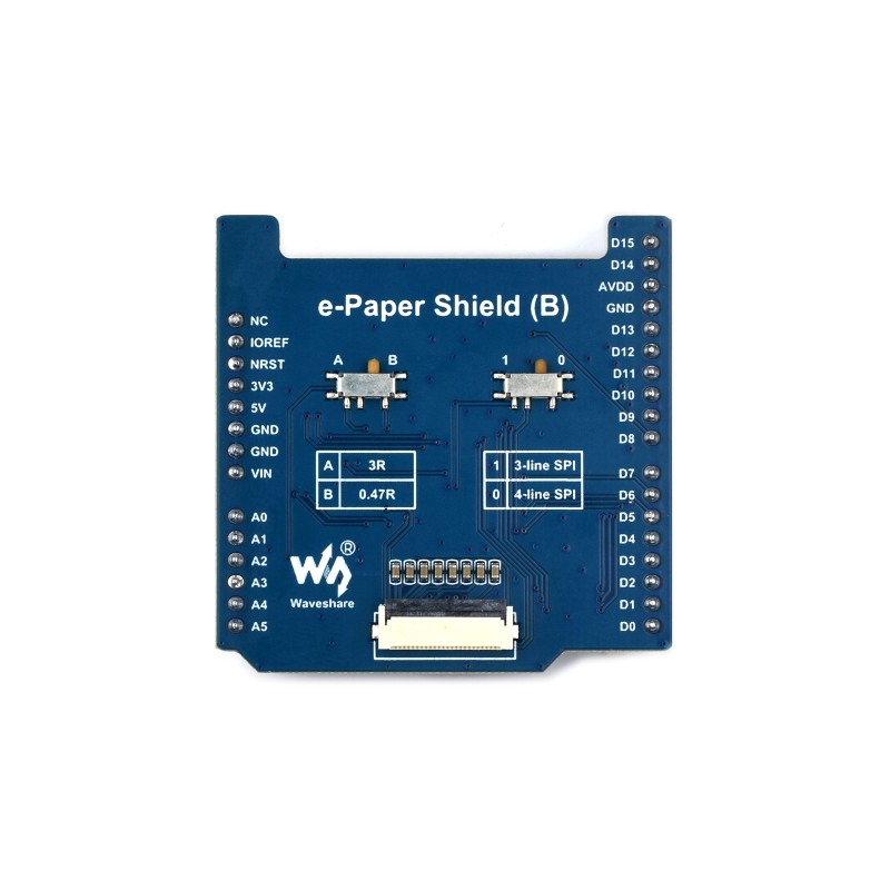 e-Paper Shield (B) - moduł sterownika wyświetlaczy e-Paper dla Arduino ...